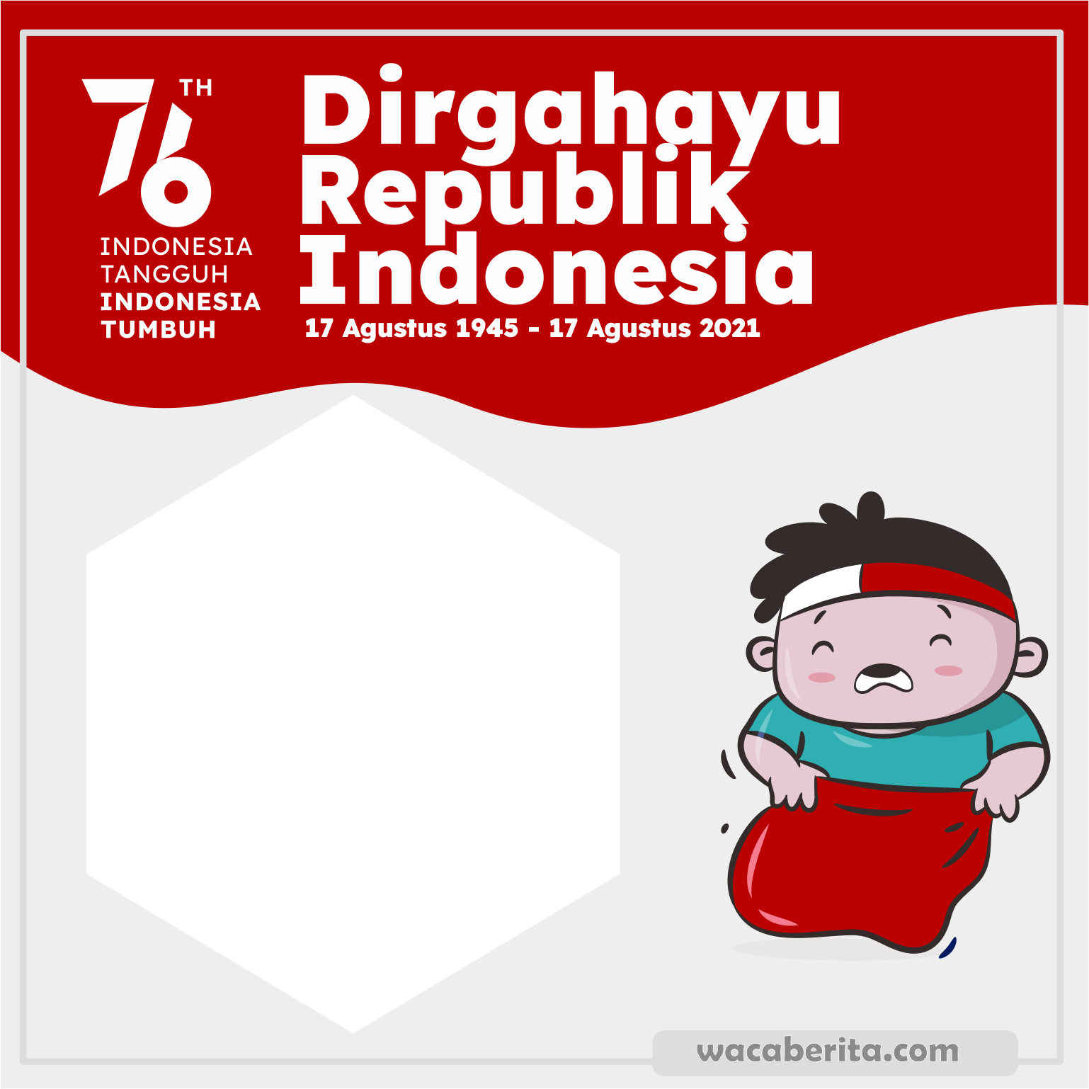 Twibbon HUT RI 76 Tahun 2021 PNG, Bingkai Foto Keren dan Gratis dari ...